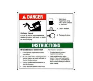 Genie Safety Decals For Aerial Lifts | Conger Industries